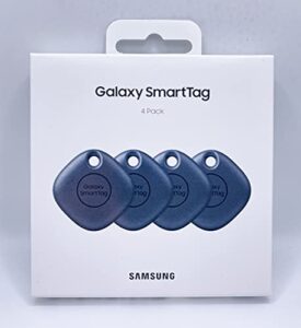 samsung galaxy smarttag bluetooth tracker & item locator for keys, wallets, luggage, pets and more (4 pack), black