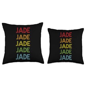 Jade Name Gifts By Vnz Jade Name Throw Pillow, 16x16, Multicolor