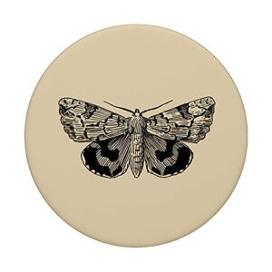 Dark Academia Grunge Butterfly, Fairycore Goth Moth PopSockets Swappable PopGrip