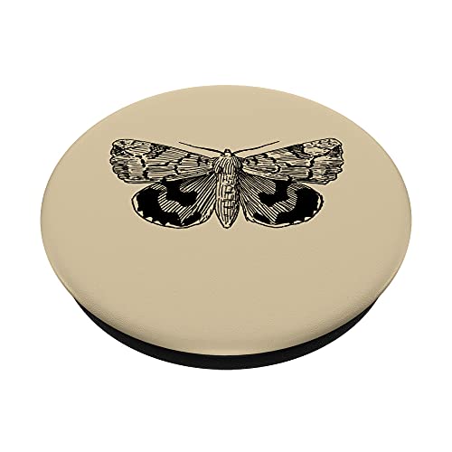 Dark Academia Grunge Butterfly, Fairycore Goth Moth PopSockets Swappable PopGrip