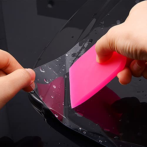 EHDIS PPF Squeegee 3PCS Soft Small Rubber Squeegee Window Edge Trimming Scarper for Curved Surfaces Vinyl Wrap Installation Tool,Car Glass Cleaning,Vehicle Mirror Window Water Wiper Cleaning Tool