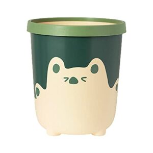 rubbish garbage bin, cute huggable bear pressure ring trash can bedroom living room kitchen bathroom paper basket large capacity bucket waste bin yellow 9.84" x 8.66"