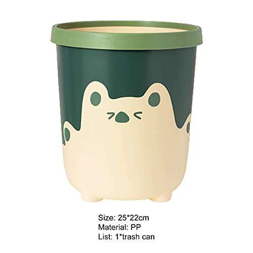 Rubbish Garbage Bin, Cute Huggable Bear Pressure Ring Trash Can Bedroom Living Room Kitchen Bathroom Paper Basket Large Capacity Bucket Waste Bin Yellow 9.84" x 8.66"