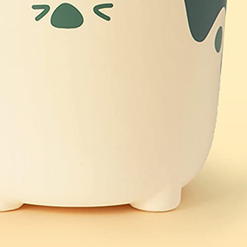 Rubbish Garbage Bin, Cute Huggable Bear Pressure Ring Trash Can Bedroom Living Room Kitchen Bathroom Paper Basket Large Capacity Bucket Waste Bin Yellow 9.84" x 8.66"