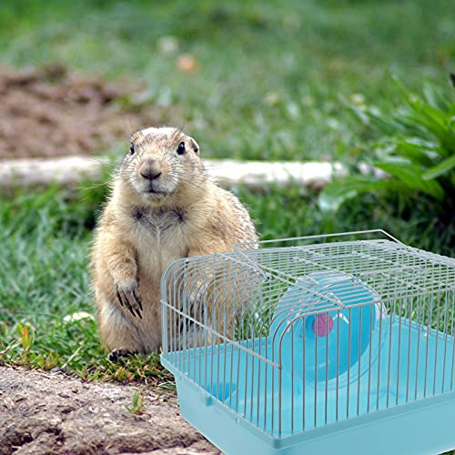 Balacoo Hamster Habitat Cage Small Animals Hideaway Hamster Exercise Wheel with Food Box Water Feeder Small Animal Cage Portable Pet Carrier for Outdoor Travel