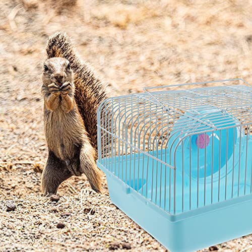 Balacoo Hamster Habitat Cage Small Animals Hideaway Hamster Exercise Wheel with Food Box Water Feeder Small Animal Cage Portable Pet Carrier for Outdoor Travel