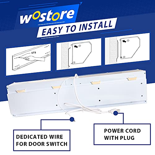 Wostore 36' Air Curtain 3 Speeds Commercial Indoor Industrial Househould Air Fan with Remote Control and Magnetic Door Switch