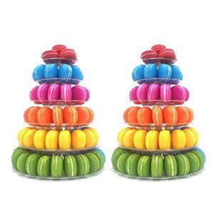 candora 6-layer macaron display stand cake stand macaron tower wedding display stand(2 sets)