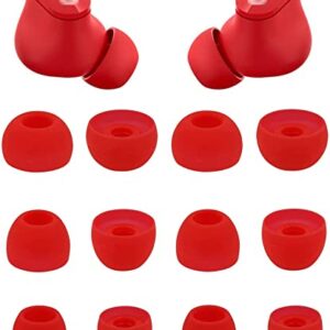 ALXCD Ear Tips Compatible with Beats Studio Buds, S M L 3 Sizes 6 Pairs Soft Silicon Earbuds Tips Eartips, Replacement for Beats Studio Buds, 6 Pairs, Red