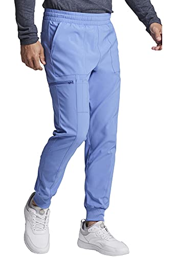 Dickies EDS Essentials Men Scrubs Pant Mid Rise Jogger DK223, M, Ciel