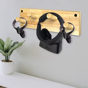 VR Wall Mount Storage Stand Hook Compatible for Oculus Quest 2, Oculus Quest, Oculus Rift, HTC Vive VR Headset(Natural Color)