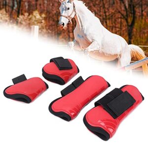 4Pcs Horse Tendon Boots Thicken PU Shell Protection Horse Boots Lightweight Open Front Hind Horse Leg Boots for Riding Shock Absorbing Jumping Protection