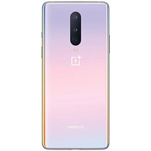 OnePlus 8 (128GB, 8GB) 6.55" 90Hz, Snapdragon 865, Dual SIM Euro 5G /Global 4G GSM Unlocked (T-Mobile, AT&T, Metro, Straight Talk) International Model IN2013 (w/Fast Car Charger, Interstellar Glow)