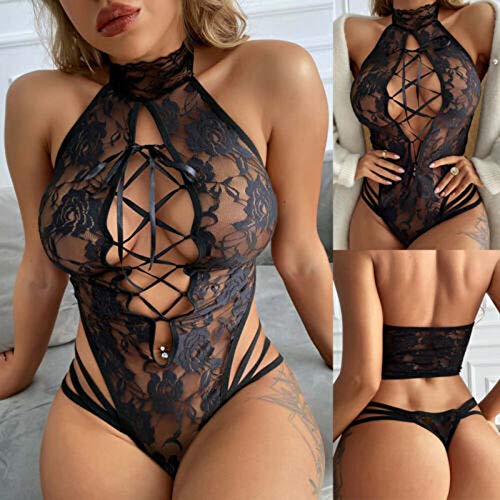 Women's Sleepwear Women's Exotic Lingerie Sets Sexy Bra and Panty Sets Babydoll Lingerie for Women Lingerie for Women Plus Size Womens Sleepwear Black lace Bodysuit Lingerie Bodysuit