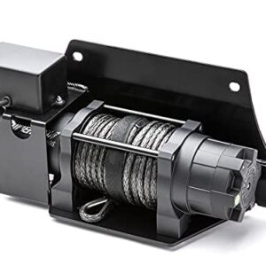 SuperATV 6000 lb. Ready-Fit Winch for Polaris Ranger XP 1000 / Crew (See Fitment) | 266.1 Gear Ratio | 50 Foot Remote Range | 3/16 Inch Steel | Permanent Magnet DC 12V, 1.9 HP Motor