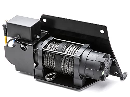 SuperATV 6000 lb. Ready-Fit Winch for Polaris Ranger XP 1000 / Crew (See Fitment) | 266.1 Gear Ratio | 50 Foot Remote Range | 3/16 Inch Steel | Permanent Magnet DC 12V, 1.9 HP Motor