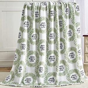 Faith Hope Love Oversized Luxe Plush Throw Blanket (50" x 70")