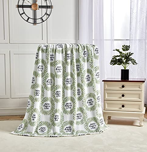 Faith Hope Love Oversized Luxe Plush Throw Blanket (50" x 70")