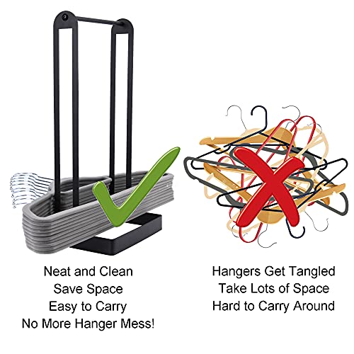 Hanger Organizer Stacker, Stainless Steel Hanger Rack, 110 Wire Hanger Holder Stand, Clothes Hanger Storage for Closet Laundry Room