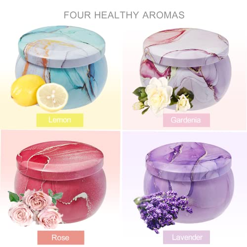 Scented Candles Gift Set,Candles for Home Scented,Olaeleay 4 Pack Aromatherapy Candle,100H Burning Stress Relief,Ideal for Birthday, Mother’s Day, Easter Day Decoration(4 Lavender Sachets Included)