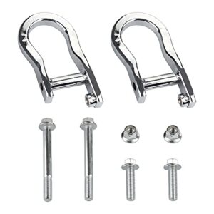 jdmon compatible with chrome front tow hook chevy silverado 1500 gmc sierra 1500 2007-2018 silverado 1500 ld sierra 1500 limited 2019 replaces 84072462 silver 2pcs