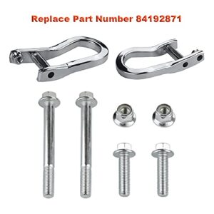 JDMON Compatible with Chrome Front Tow Hook Chevy Silverado 1500 GMC Sierra 1500 2007-2018 Silverado 1500 LD Sierra 1500 Limited 2019 Replaces 84072462 Silver 2Pcs