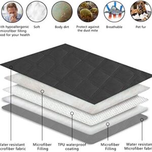 SUNNYTEX Waterproof & Reversible Dog Bed Cover Pet Blanket Sofa, Couch Cover Mattress Protector Furniture Protector for Dog, Pet, Cat(40"*50",Dark Grey/Grey)