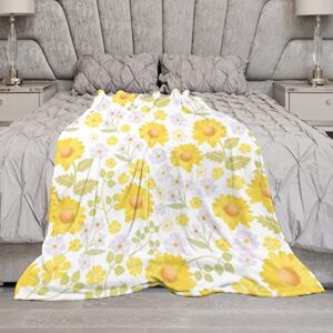 helerkol sunflower kids throw blanket soft plush blanket kids adults women gift for couch sofa bed bedroom livingroom - you are my sunshine 60x40