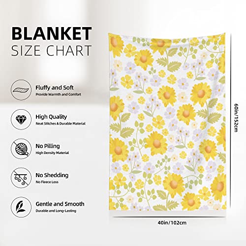 HELERKOL Sunflower Kids Throw Blanket Soft Plush Blanket Kids Adults Women Gift for Couch Sofa Bed Bedroom Livingroom - You are My Sunshine 60x40