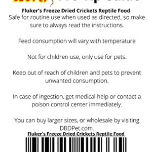 Fluker's Freeze Dried Crickets Reptile Food 1.2oz - Includes Attached DBDPet Pro-Tip Guide