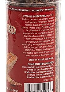 Fluker's Freeze Dried Crickets Reptile Food 1.2oz - Includes Attached DBDPet Pro-Tip Guide