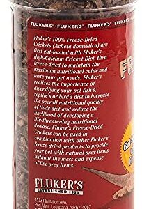 Fluker's Freeze Dried Crickets Reptile Food 1.2oz - Includes Attached DBDPet Pro-Tip Guide