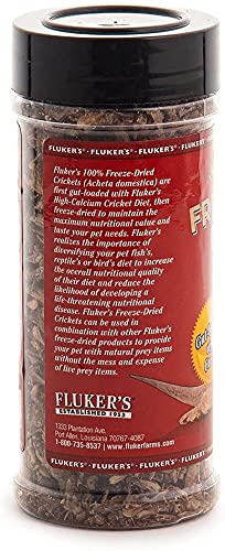 Fluker's Freeze Dried Crickets Reptile Food 1.2oz - Includes Attached DBDPet Pro-Tip Guide