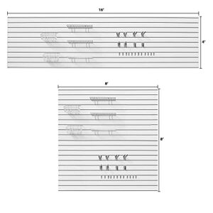 PROSLAT 35009 PROCORE Slatwall Ultimate Bundle 8 ft. x 8 ft