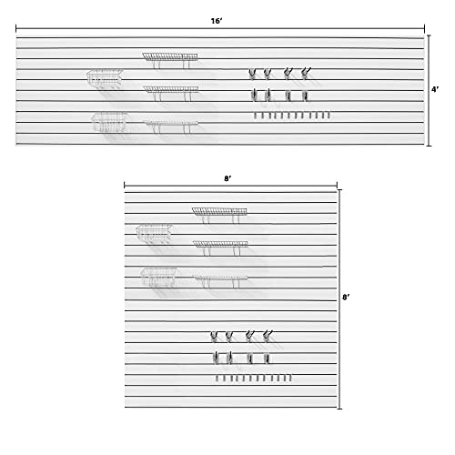 PROSLAT 35009 PROCORE Slatwall Ultimate Bundle 8 ft. x 8 ft