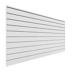 proslat 87772 procore pvc slatwall 8 ft. x 4 ft, white