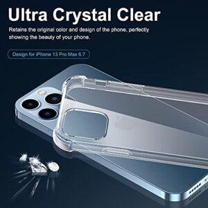 Migeec for iPhone 13 Pro Max Clear Case Shockproof Phone Cover Protective Phone Case for iPhone 13 Pro Max, 6.7 inch