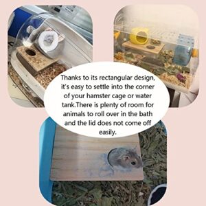 Hamster Sand Bath Shower Box Dwarf Chinchilla Sauna Room Acrylic Digging Sand Container Small Animals Bathroom Toilet for Gerbil Hedgehog Squirrel