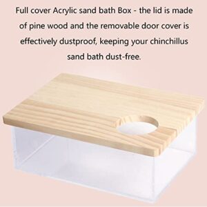 Hamster Sand Bath Shower Box Dwarf Chinchilla Sauna Room Acrylic Digging Sand Container Small Animals Bathroom Toilet for Gerbil Hedgehog Squirrel