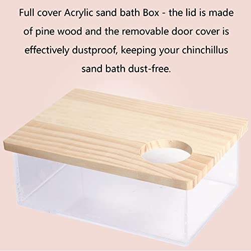 Hamster Sand Bath Shower Box Dwarf Chinchilla Sauna Room Acrylic Digging Sand Container Small Animals Bathroom Toilet for Gerbil Hedgehog Squirrel