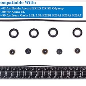 VS50493R Engine Valve Cover Gasket Set & Gasket Maker(650º F) Compatiable & With 94-02 Honda Accord EX LX DX SE Odyssey/97-99 Acura CL / 98-99 Isuzu Oasis 2.2L 2.3L valve cover gasket