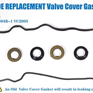 VS50304R-1 1987-2000 Engine Valve Cover Gasket & Spark Plug Tube Seals Gasket Maker(650º F) Compatible With 1987-2000 Toyota Camry, 1987-1999 Celica,1991-1995 MR2, 2.0L 2.2L L4 3SFE 5SFE VC2005