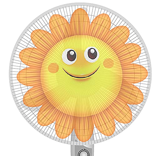 Cartoon Fan Dust Cover 16"/18" Fan Filters Kid Finger Protector Summer Cute Washable Dustproof Safety Cover Anti-Pinch Hand Fan Mesh Cover Dustproof (18")