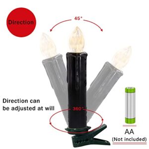 Gedengni Black Taper Candles with Remote Battery Operated Taper Candlesticks for Halloween Party Christmas Decoration