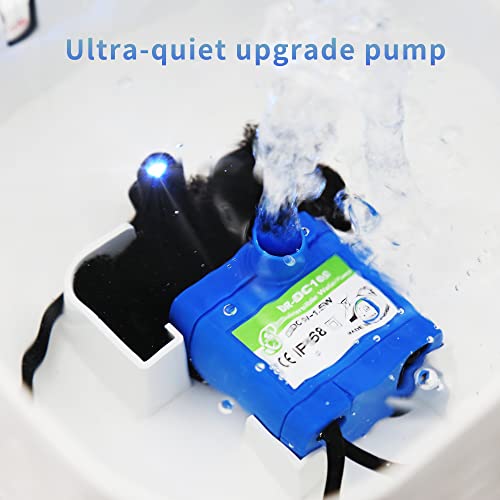 Wismika Replacement Pump for 84oz/2.5L Cat Water Fountain Ultra Quiet Long Lifespan Water Fountain Pump with 6ft USB Cable& LED Lights