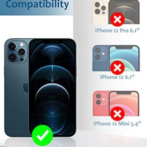 [2 Pack] Tamoria iPhone 12 Pro Max Camera Lens Protector Metal Plus Tempered Glass Camera Cover Oneness Design, Support LIDAR Scanner, Explosion-Proof iPhone 12 Pro Max 6.7 Inch Accessories Blue