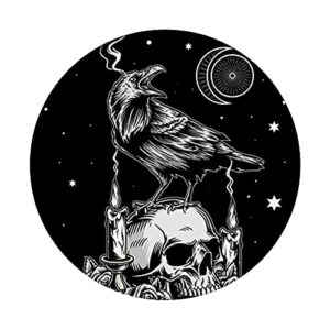 Black Crow Raven Skull Viking Norse Occult Gothic PopSockets Swappable PopGrip