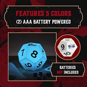 Paladone D12 Light - Battery Powered - Dungeons and Dragons Dice