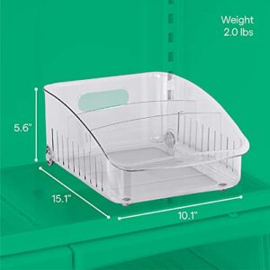 YouCopia RollOut Fridge Drawer 10", Clear BPA-Free Refrigerator Bin Organizer and Storage with Adjustable Dividers