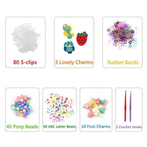 1850+ Loom Bands in 32 Variety Colors, Loom Bracelet Refill Set with Premium Quality Accessories for Kids Boys & Girls, Rubber Bands Bracelet Kit